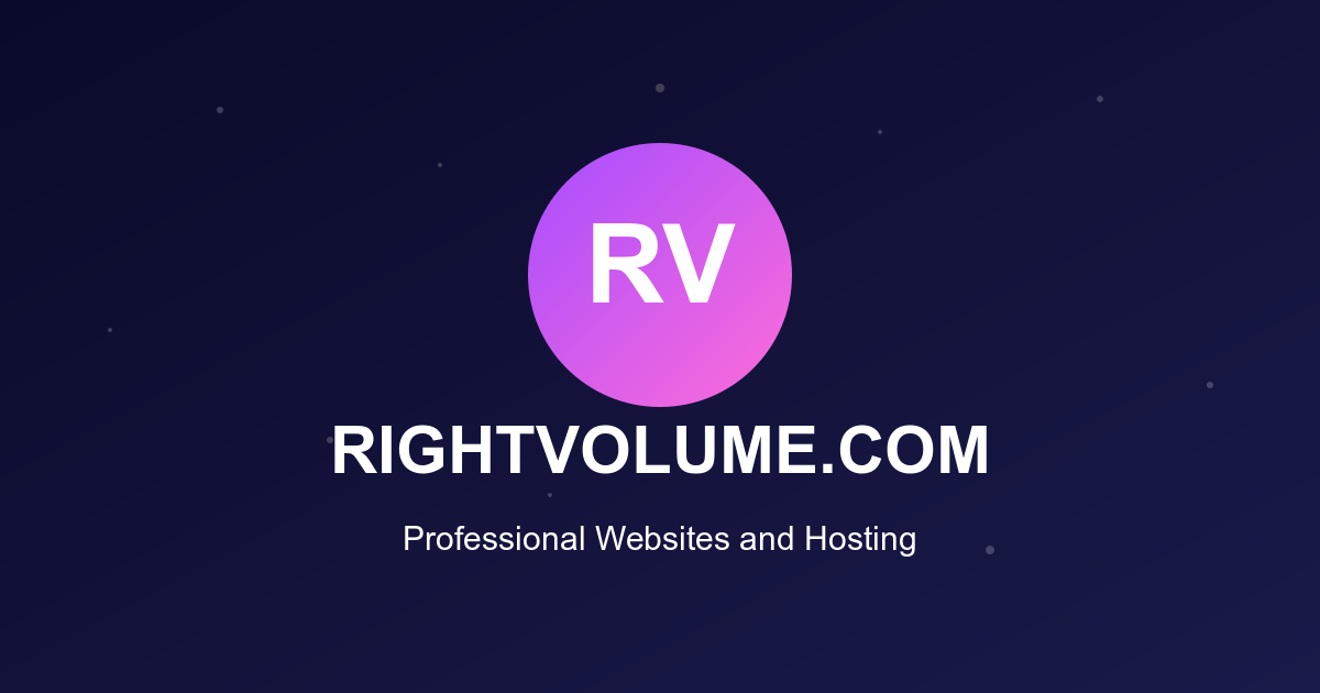 Right Volume – Digital Agency - Marketing & Web Solutions